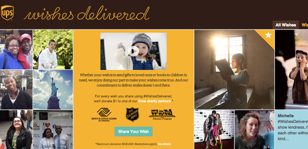 UPS Strikes Content Gold With Wishes Delivered - Thismoment Content ...